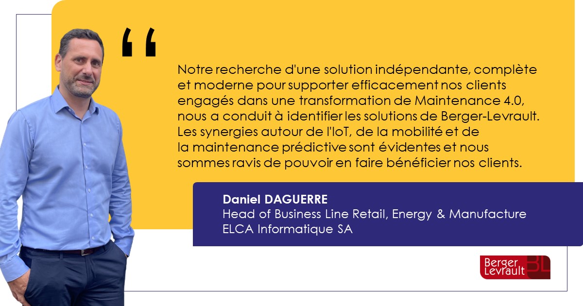 Maintenance 4.0 en Suisse : Berger-Levrault et la société ELCA ...