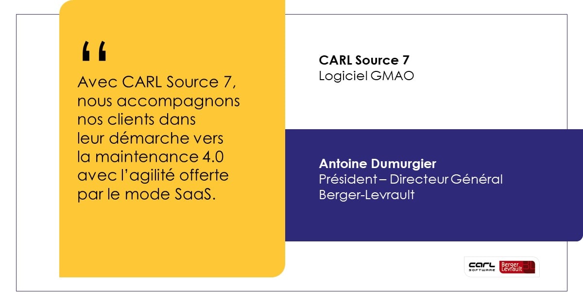 GMAO : CARL Berger-Levrault présente CARL Source 7